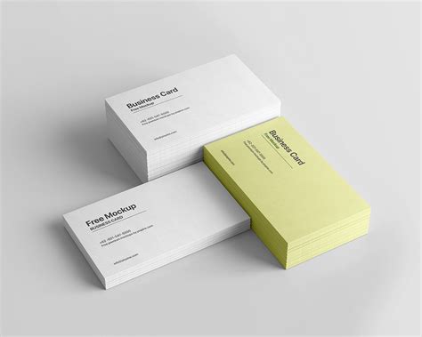 Free Textured Business Card Psd Mockup