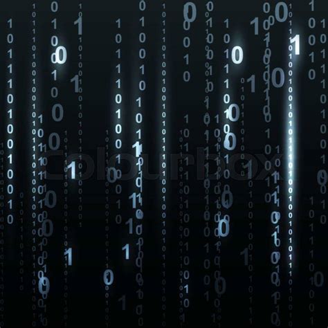 Twinkle Binary Code Screen Listing Table On Black Background Colourbox