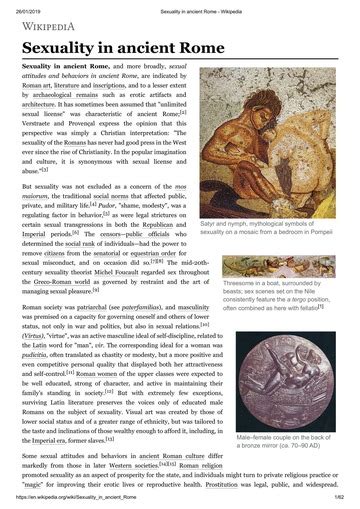 Sexuality In Ancient Rome Wikipedia Free Download Borrow And Streaming Internet Archive