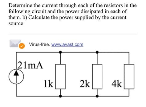 Solved Determine The Current Through Each Of The Resistors
