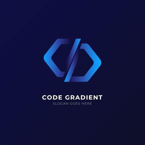 Free Vector Gradient Code Logo