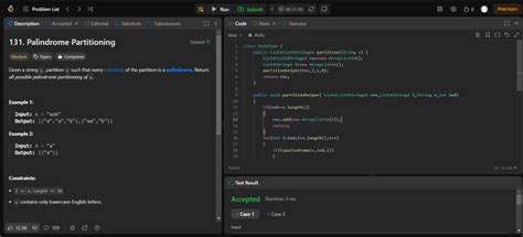 Padmaja Nimmagadda On Linkedin Coding Recursion Problemsolving Palindromepartitioning