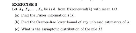Solved Let X1 X2 Xn Be I I D From Exponential λ