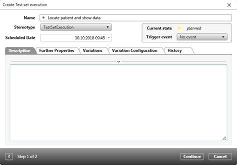 Dialog 1 “create Test Set Execution” › Microtool Hilfeseiten