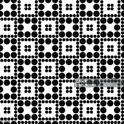 다양 한 크기의 원형에서 추상 원활한 체스 패턴입니다 간단한 흑백 기하학적 텍스처입니다 벡터 0명에 대한 스톡 벡터 아트 및 기타 이미지 Istock