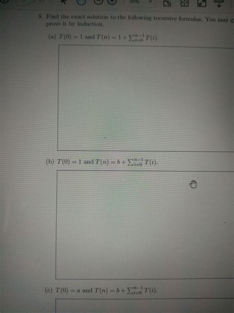 Solved 8 Find The Exact Solution To The Following Recursive