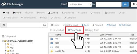 Cpanel File Manager Deleting And Restoring Files And Folder