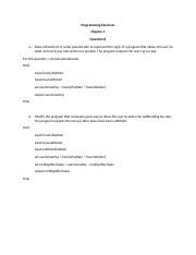 Chapter 1 Programming Exercises Question 8 Docx Programming