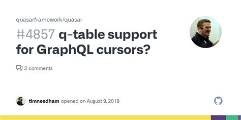 Q Table Support For Graphql Cursors · Issue 4857 · Quasarframeworkquasar · Github