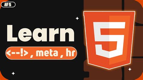 Learn Html5 Lecture 5 Html Comment Horizontal Rule Metadata