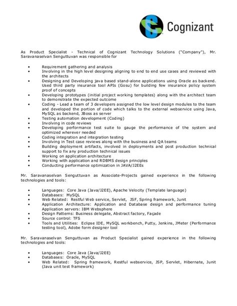 Cts Experience Letter
