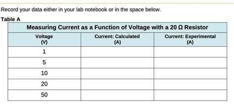[solved] record your data either in your lab notebook or in the space