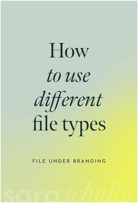 Graphic Design File Types To Use For Your Brand Hey Sara Schultz