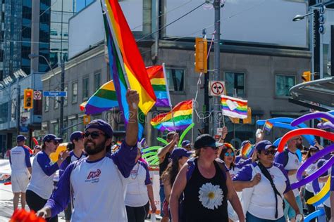 Pride Parade Lgbt Flag Colorful Rainbow Torontoontariocanada 06