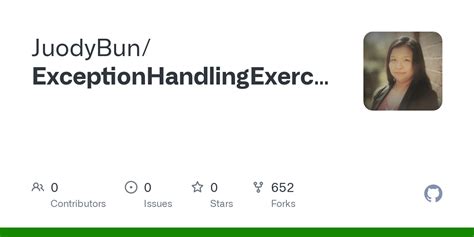 Github Juodybun Exceptionhandlingexercise
