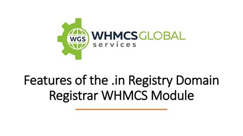 Ppt In Registry Domain Registrar Whmcs Module Powerpoint Presentation Id12303986