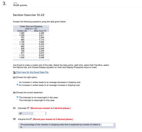 Solved Value 10 00 Points Section Exercise 12 22 Answer The Chegg