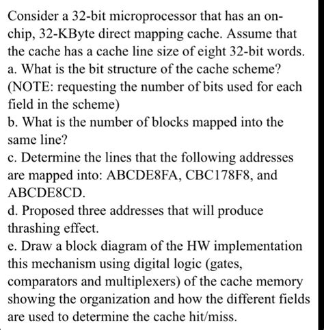 Solved Consider A Bit Microprocessor That Has An On Chegg Com