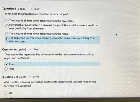 Solved What Does The Proportionate Reduction In Error Tell