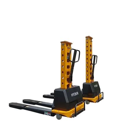 500kg Semi Electric Retractable Lifting Stacker Self Loading Stacker 1100mm Forklift Truck And