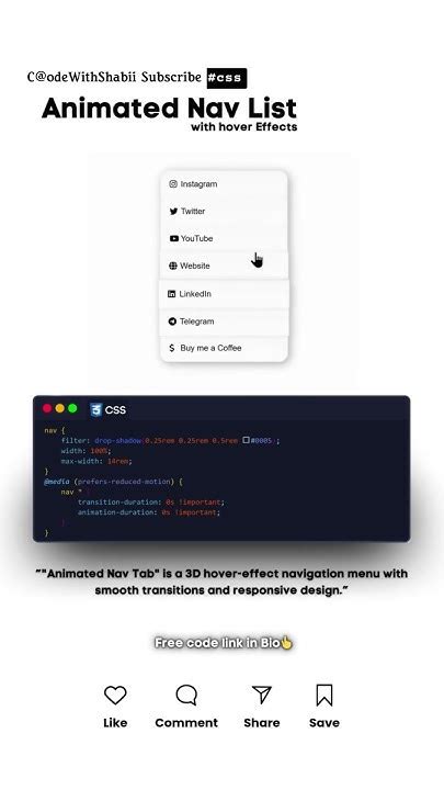 💡 Daily Css Tricks Challenge 5 Animated Menubar Shorts Shortvideo