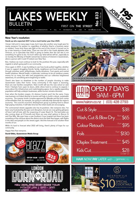 Issue 833 Lakes Weekly Bulletin