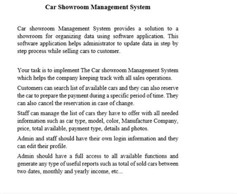 Solved Can I Have A UML Sequence Diagram For Car Showroom Chegg Com