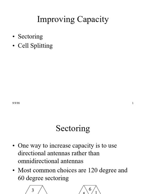 Cell Sectoringandsplitting Pdf Antenna Radio Cellular Network