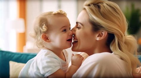 Una Madre Y Una Hija Abrazándose Feliz Día De La Madre Foto Premium