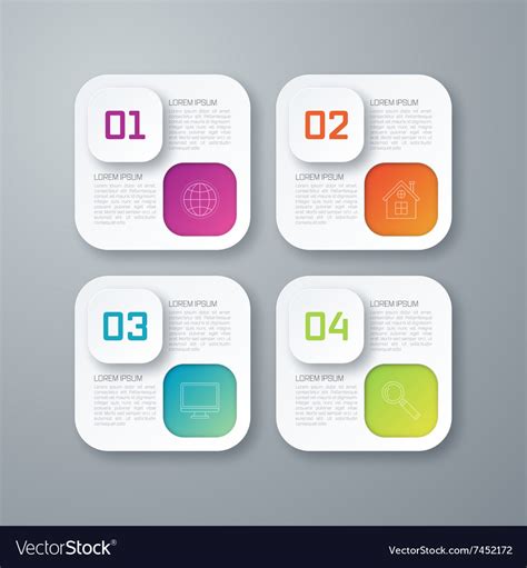 Template Rectangles Design On The Grey Background Vector Image