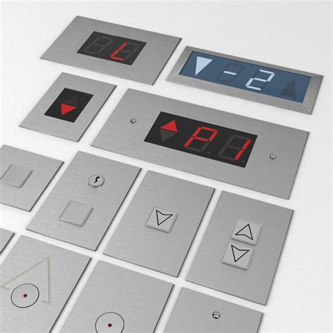 Elevator Panels Collection 3d Model 9 C4d 3ds Dae Dxf Obj Wrl Free3d