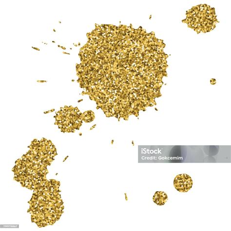 골드 글리터 스플래시 디자인 요소 황금 반짝이는 원 튀김 텍스처 벡터 배경입니다 흰색 배경에 골드 색 페인트 금 금속에 대한 스톡 벡터 아트 및 기타 이미지 Istock