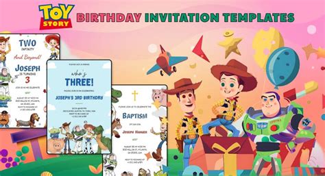 Toy Story Invites Templates Free Toy Story Birthday Party Invitations