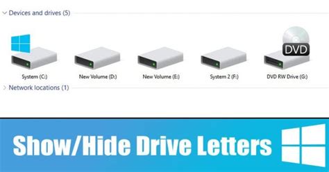 How To Show Or Hide Drive Letters In Windows