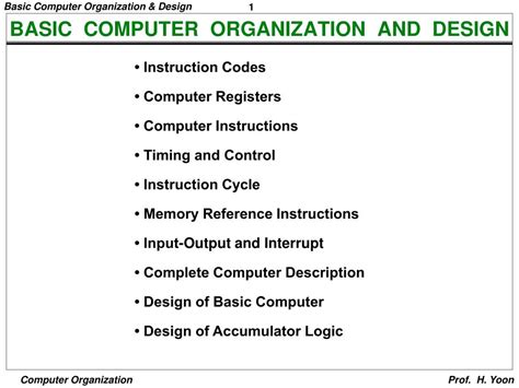 ppt basic computer organization and design powerpoint presentation free download id 3861351