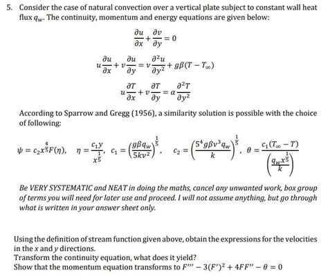 Solved Consider The Case Of Natural Convection Over A