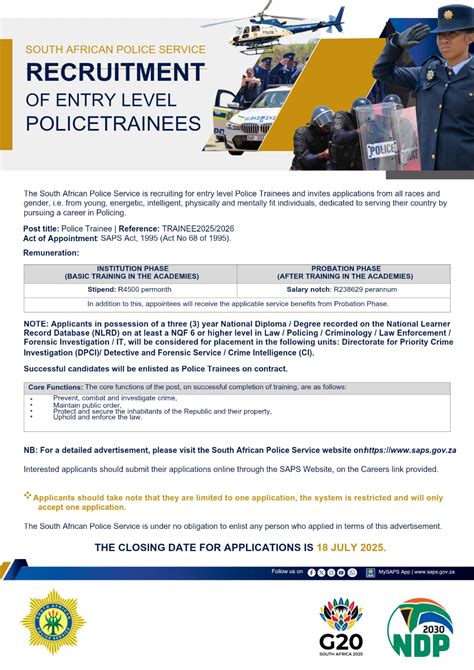 Saps E Recruitment Drive South African Police Service Facebook