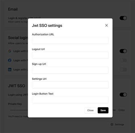 enabling jwt sso