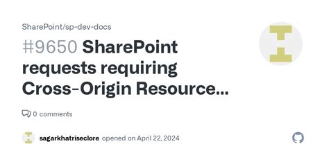 Sharepoint Requests Requiring Cross Origin Resource Sharing Cors Policy · Issue 9650