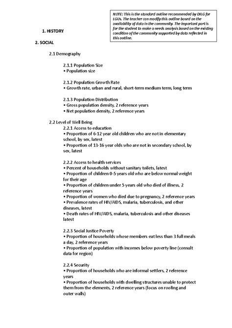 Community Profile Outline A Comprehensive Guide For Local Analysis