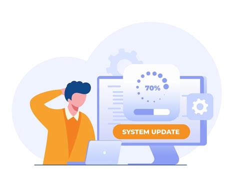 Premium Vector System Update Maintenance Loading Installation Software Technology Internet