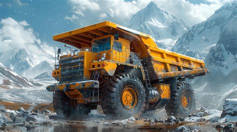 Premium Photo The Openpit Mining Industry Big Yellow Mining Trucks For Coal Anthracite