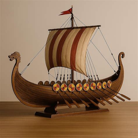 Viking Longship Model Plan Diy Nordic Boat Blueprint Pdf Etsy