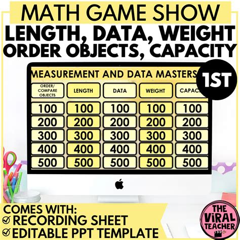Measurement And Data Activities St Grade Math Review PowerPoint Game Show Made By Teachers