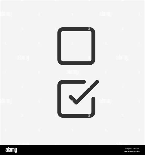 Check List Button Icon Check Mark In Square Box Blank And Filled