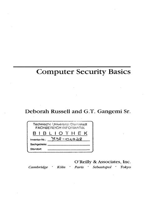 Computer Security Basics Pdf Cryptography Encryption