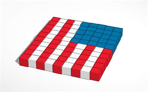 3d Design U S Flag Tinkercad