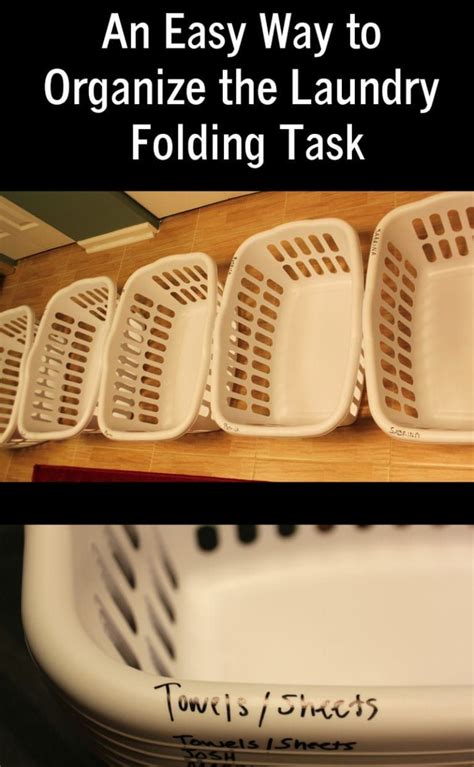 An Easy Way To Organize The Laundry Folding Task Folding Laundry Laundry Room Organization