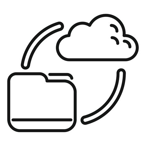 Data Synchronisation From Cloud Storage To Local Folder Icon 48295202