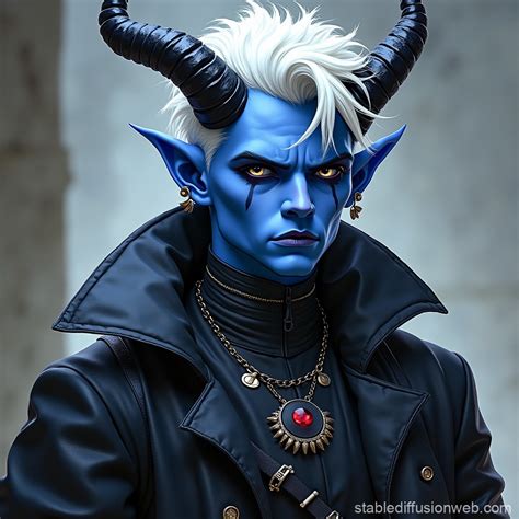 Gothic Punk Tiefling Warlock Stable Diffusion Online